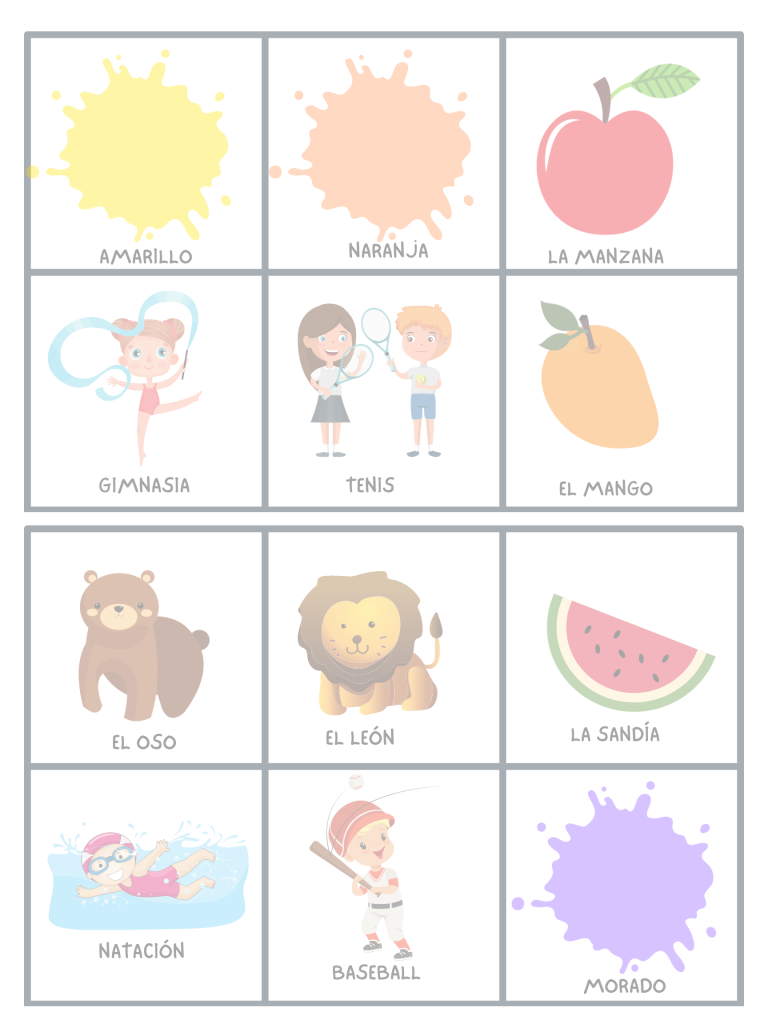 Bingo: Me gusta – Educando America – Spanish School