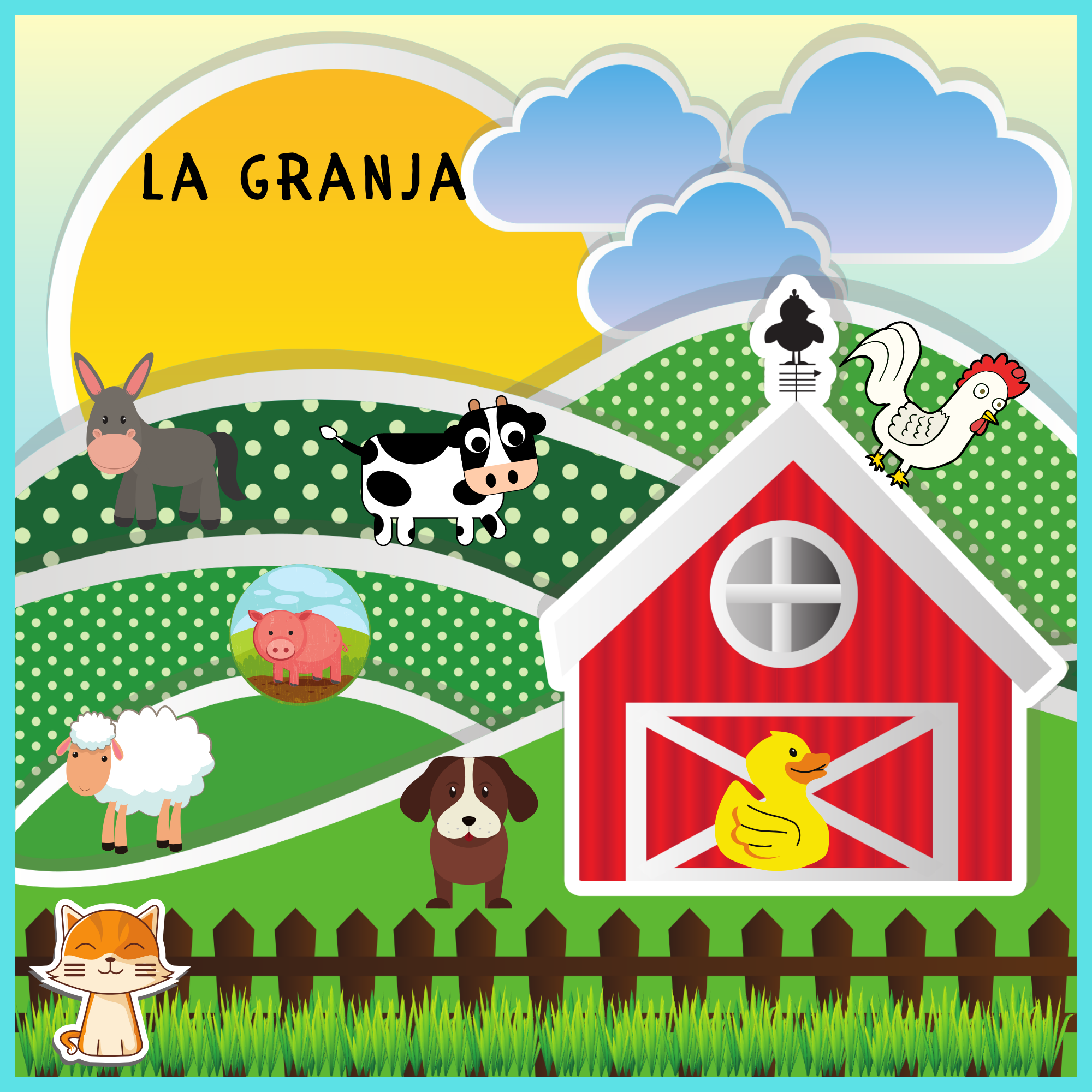 Animales de la granja / Juego de memoria – Educando America – Spanish ...